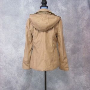 Yoki | Jackets & Coats | Nwt Yoki Camel Brown Coat Hood Snaps Toggles ...